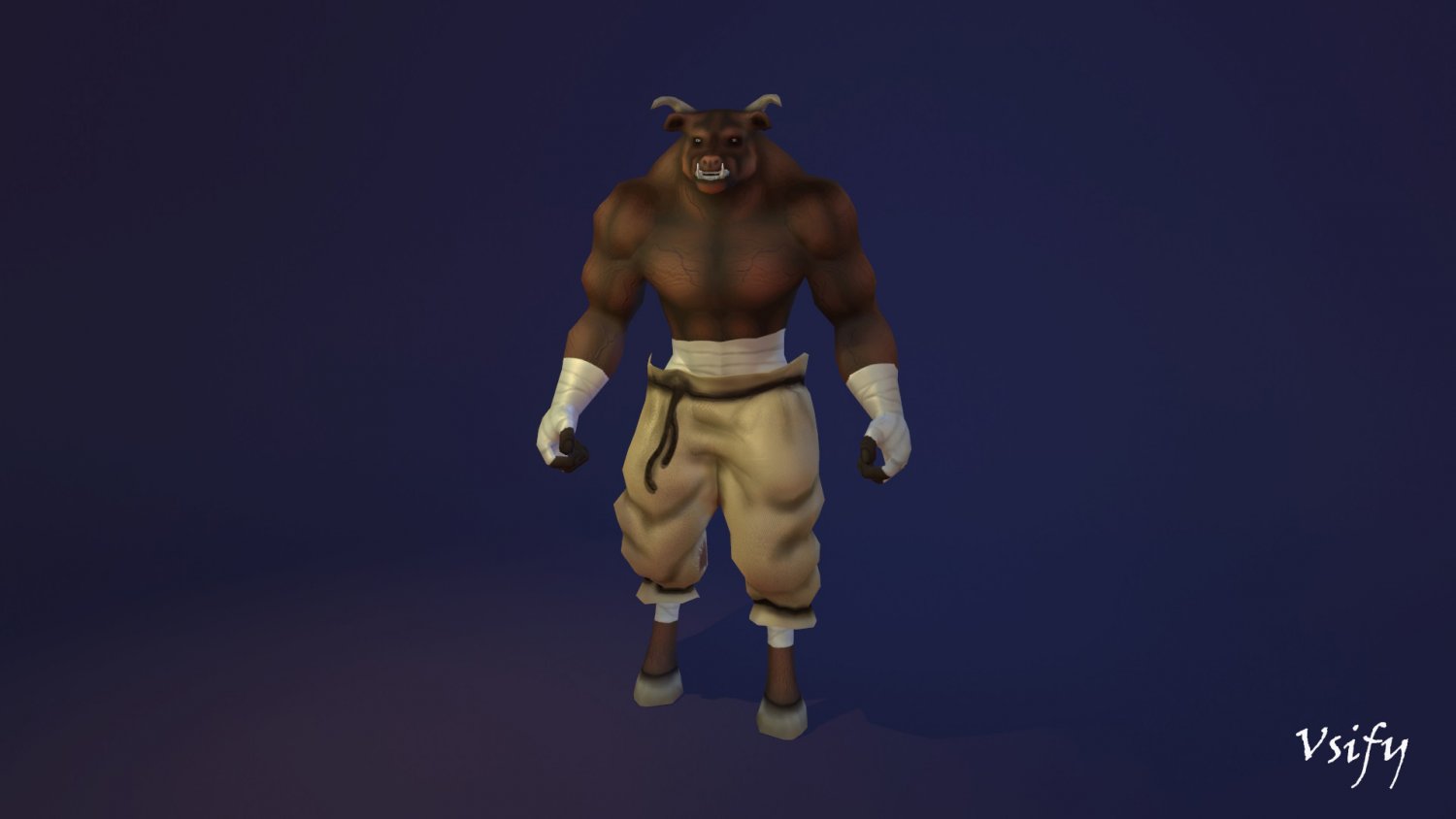 Animated Minotaur 3D Model in Monster 3DExport
