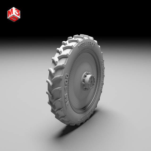 tractor tire 3D Model in Parts 3DExport