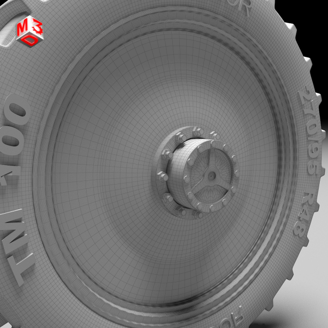 tractor tire 3D Model in Parts 3DExport