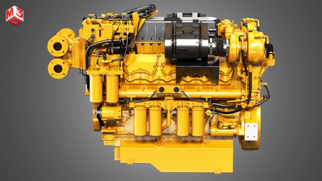 C32 acert engine 3D Model in Heavy Equipment 3DExport