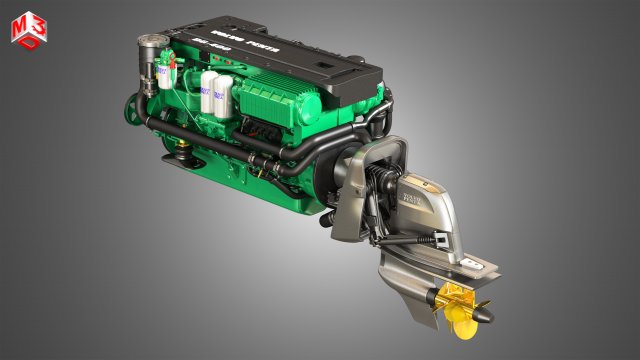 penta d6 400 engine 3D Model in Boats 3DExport