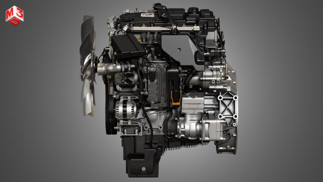 dd5 truck engine - 4 cylinder diesel engine 3D Model in Heavy Equipment ...
