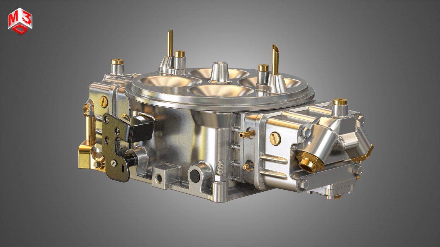 Holley Dominator Carburetor 3D Model in Parts of auto 3DExport