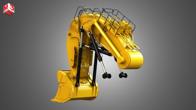 excavator hydraulic loading arm 3D Model in Parts 3DExport