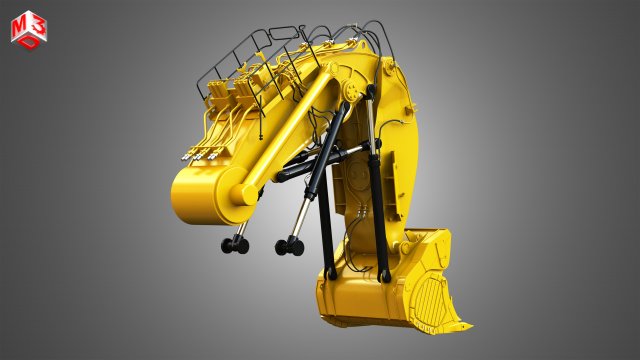excavator hydraulic loading arm 3D Model in Parts 3DExport
