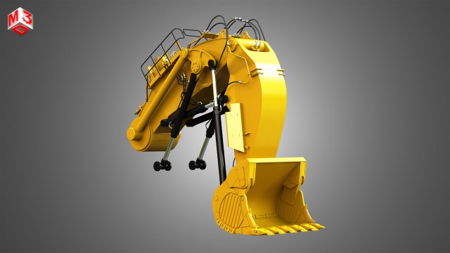 excavator hydraulic loading arm 3D Model in Parts 3DExport
