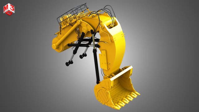 excavator hydraulic loading arm 3D Model in Parts 3DExport