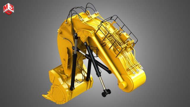 excavator hydraulic loading arm 3D Model in Parts 3DExport
