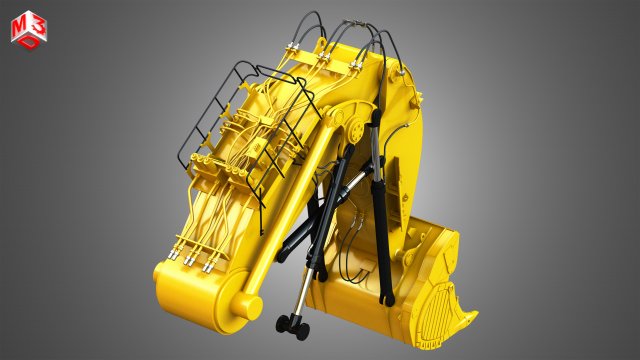 excavator hydraulic loading arm 3D Model in Parts 3DExport