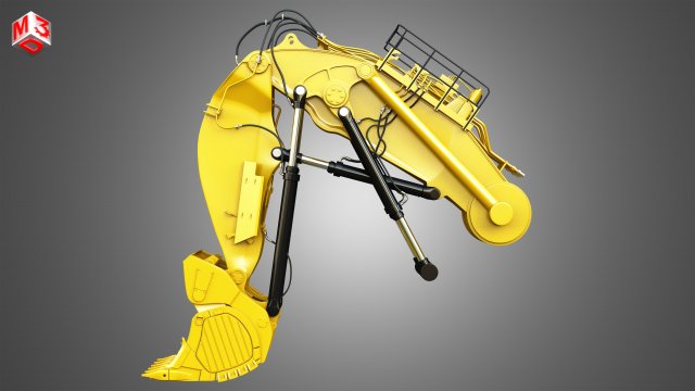 excavator hydraulic loading arm 3D Model in Parts 3DExport