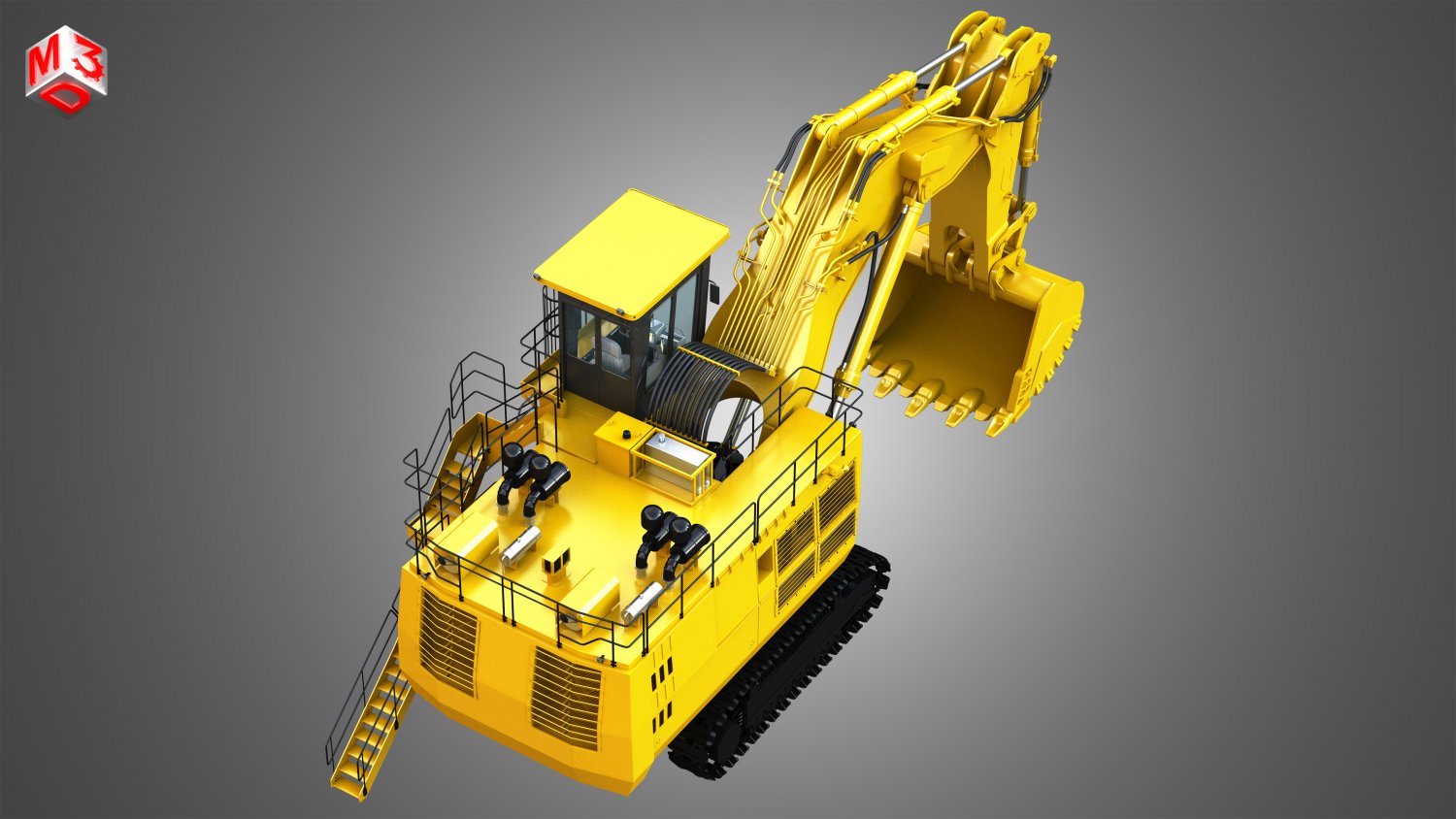 hydraulic mining excavator 3D Models in Machines 3DExport