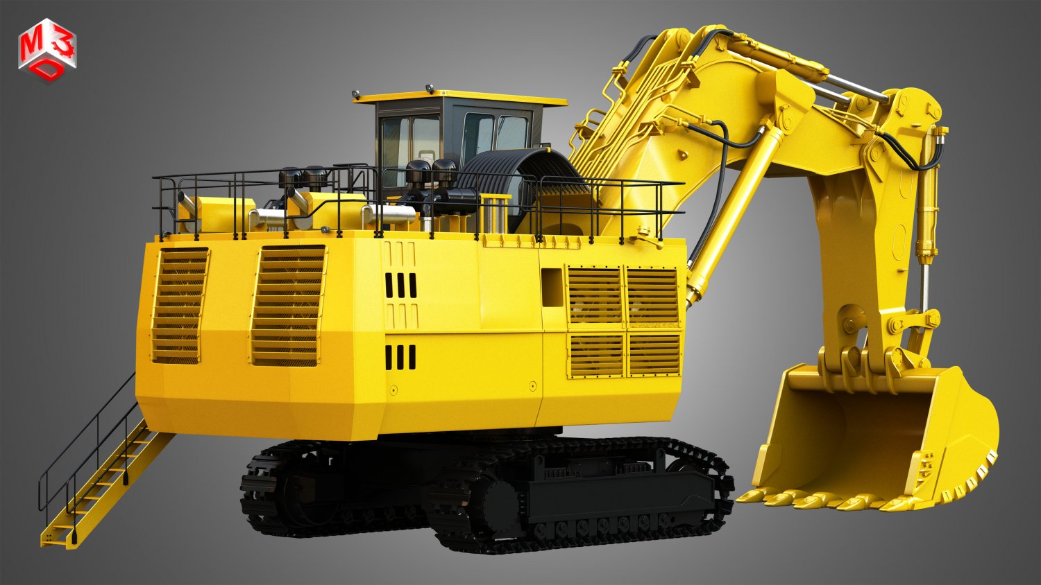 hydraulic mining excavator 3D Models in Machines 3DExport