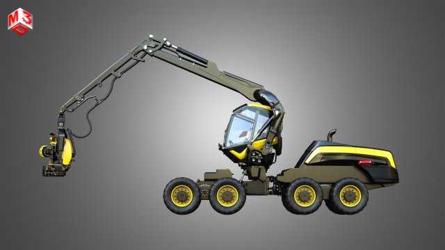 ponsse scorpionking forestry machine 3D Model in Heavy Equipment 3DExport