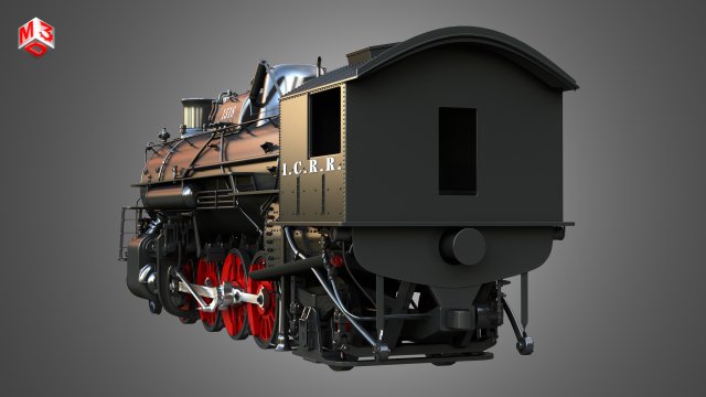 1815 Steam Locomotive Train 3D Model in Train 3DExport