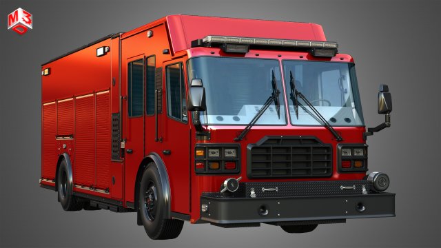 Ferrara Fire Apparatus - MVP Rescue Pumper 3D Model in Truck 3DExport