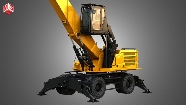 MH3050 - Wheel Material Handler 3D Model in Heavy Equipment 3DExport