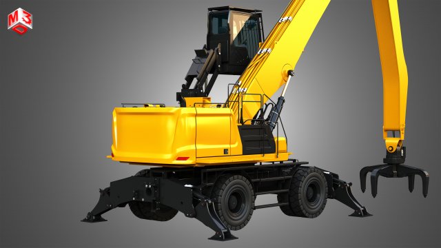 MH3050 - Wheel Material Handler 3D Model in Heavy Equipment 3DExport