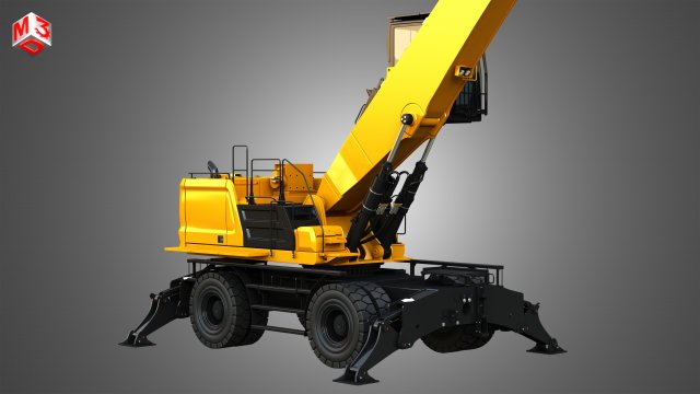 MH3050 - Wheel Material Handler 3D Model in Heavy Equipment 3DExport