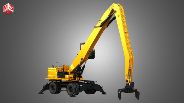 MH3050 - Wheel Material Handler 3D Model in Heavy Equipment 3DExport