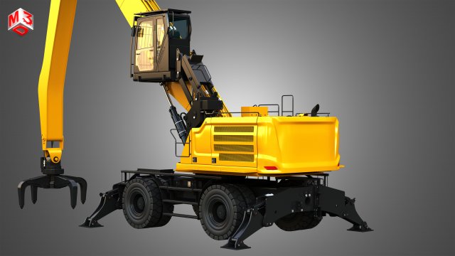 MH3050 - Wheel Material Handler 3D Model in Heavy Equipment 3DExport