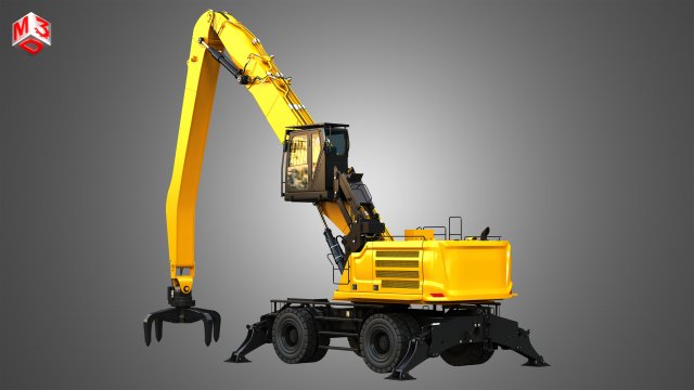 MH3050 - Wheel Material Handler 3D Model in Heavy Equipment 3DExport
