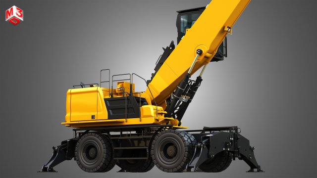 MH3050 - Wheel Material Handler 3D Model in Heavy Equipment 3DExport