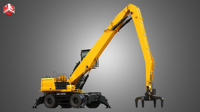 MH3050 - Wheel Material Handler 3D Model in Heavy Equipment 3DExport