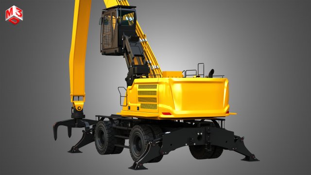 MH3050 - Wheel Material Handler 3D Model in Heavy Equipment 3DExport