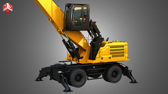 MH3050 - Wheel Material Handler 3D Model in Heavy Equipment 3DExport