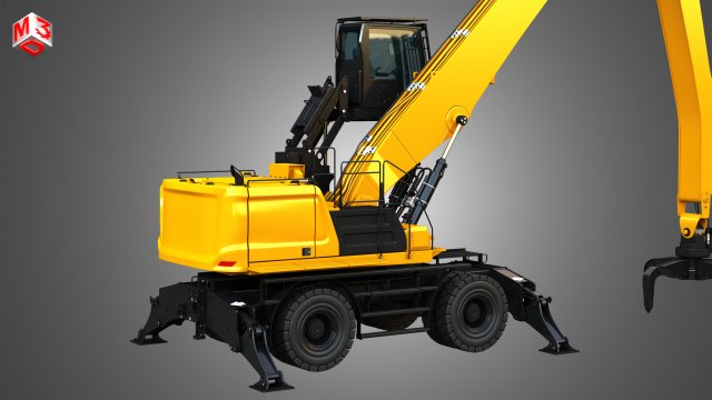 MH3050 - Wheel Material Handler 3D Model in Heavy Equipment 3DExport