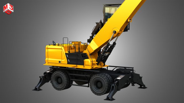 MH3050 - Wheel Material Handler 3D Model in Heavy Equipment 3DExport