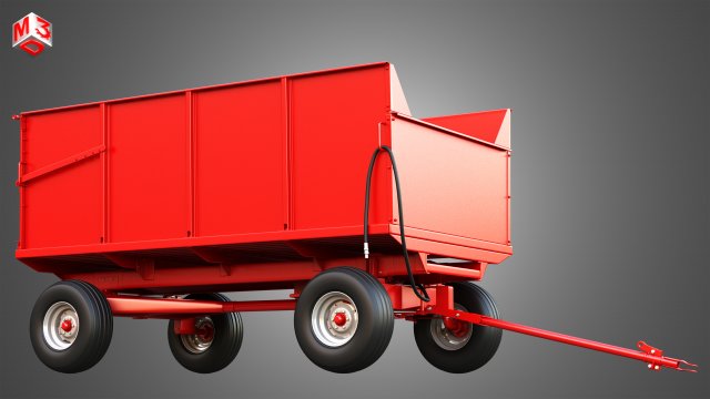Stan-Hoist Grain - Forage Wagon 3D Model in Trailers 3DExport