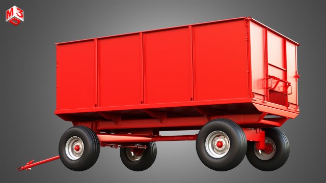 Stan-Hoist Grain - Forage Wagon 3D Model in Trailers 3DExport
