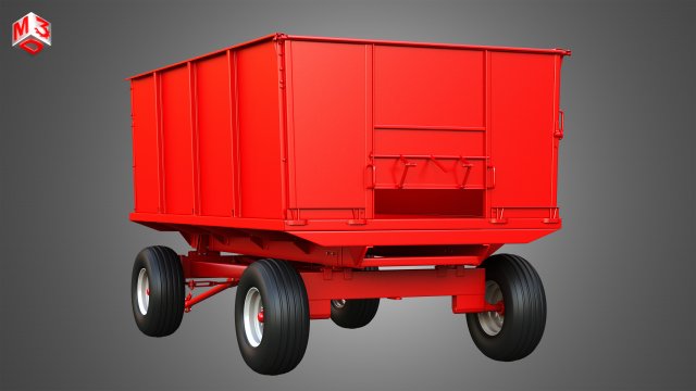 Stan-Hoist Grain - Forage Wagon 3D Model in Trailers 3DExport