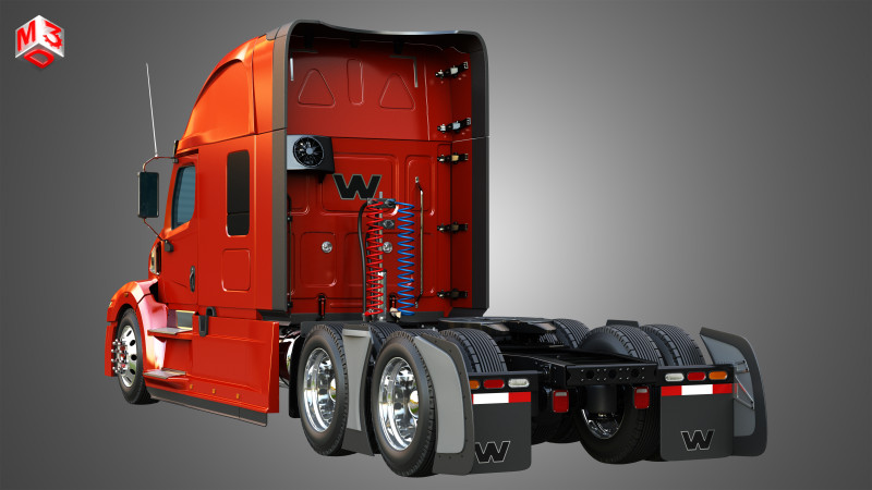 57X Semi Truck - Ultra Cab Sleeper Truck 3D Model in Truck 3DExport