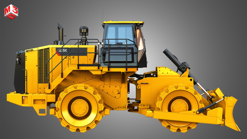 825K - Soil compactor 3D Model in Heavy Equipment 3DExport