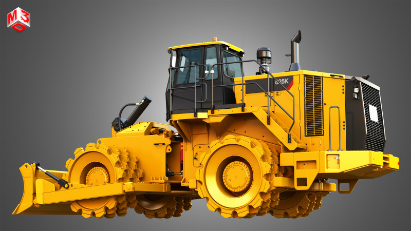 825K - Soil compactor 3D Model in Heavy Equipment 3DExport