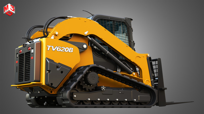 TV620B Compact Track Loader - Pallet Fork 3D Model in Heavy Equipment ...