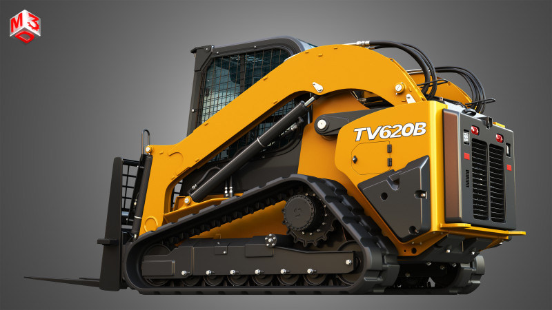 TV620B Compact Track Loader - Pallet Fork 3D Model in Heavy Equipment ...
