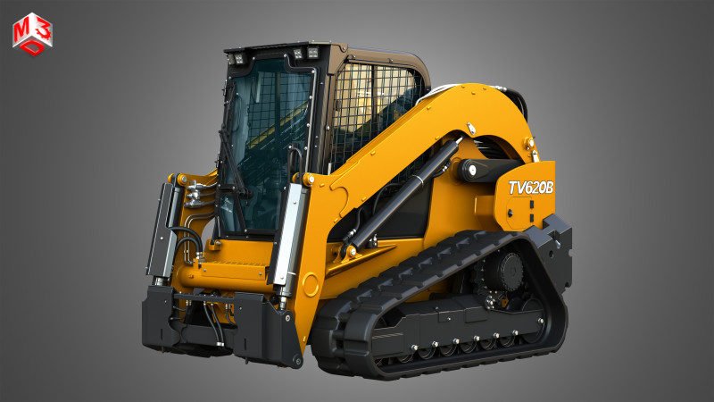 TV620B Compact Track Loader - Pallet Fork 3D Model in Heavy Equipment ...