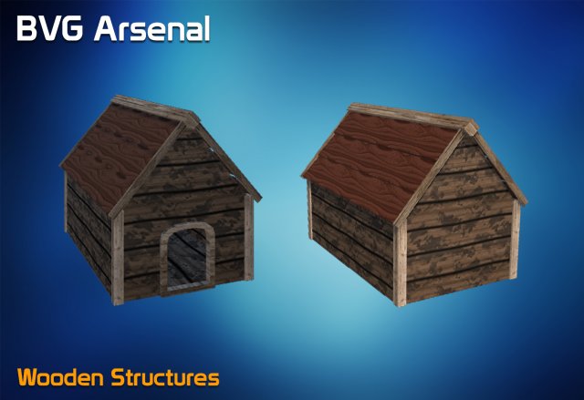 wooden structures 3D Model in Buildings 3DExport