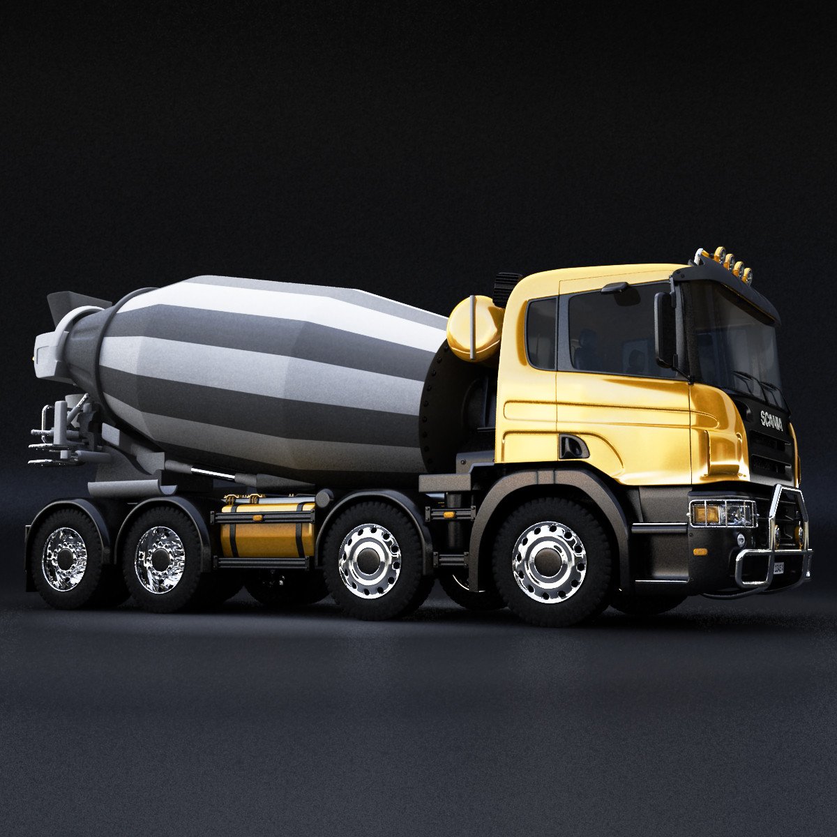 Scania Concrete Mixer 3D Model in Truck 3DExport