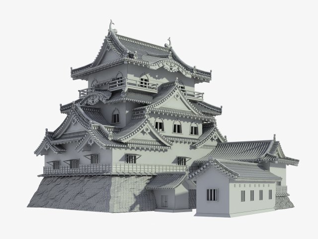 hikone japanese castle 3D Model in Buildings 3DExport