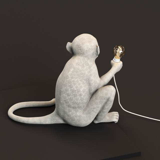 the monkey lamp sitting version 3D Model in Table Lamps 3DExport
