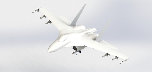 su 27 with rockets r77 r73 and r27 3D Model in Fighter 3DExport