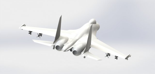 su 27 with rockets r77 r73 and r27 3D Model in Fighter 3DExport