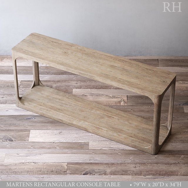 martens rectangular console table 3D Model in Table 3DExport