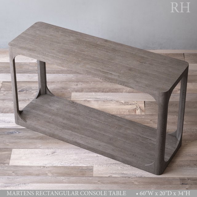 martens rectangular console table 3D Model in Table 3DExport