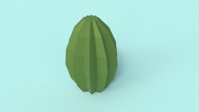 low poly oasis 3D Model in Environment 3DExport