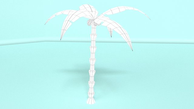 low poly oasis 3D Model in Environment 3DExport